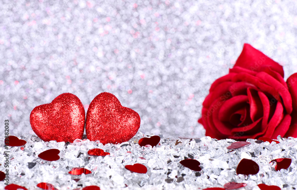 Glitter Hearts And Roses
