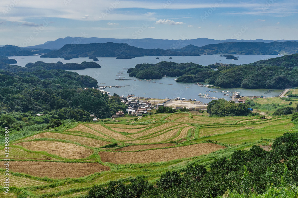 japanese landscape - oura no tanada - karatsu - saga Stock Photo ...