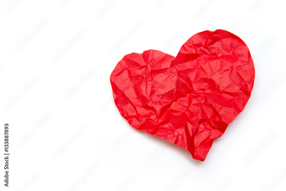 Heart symbol on a white background Stock Photo | Adobe Stock