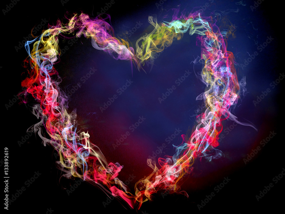 Colored Smoke Heart