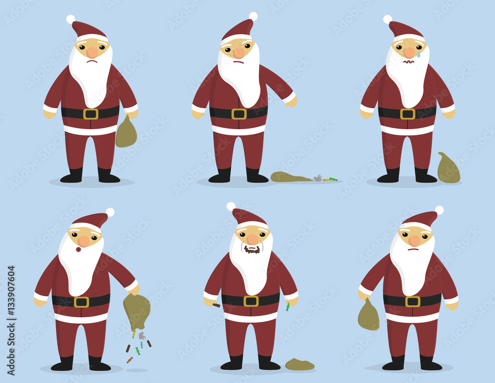 Sad_Santa Stock Vector | Adobe Stock