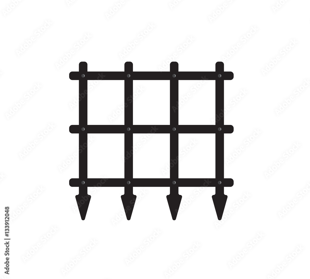 Vector image of a portcullis/castle gate Stock Vector | Adobe Stock