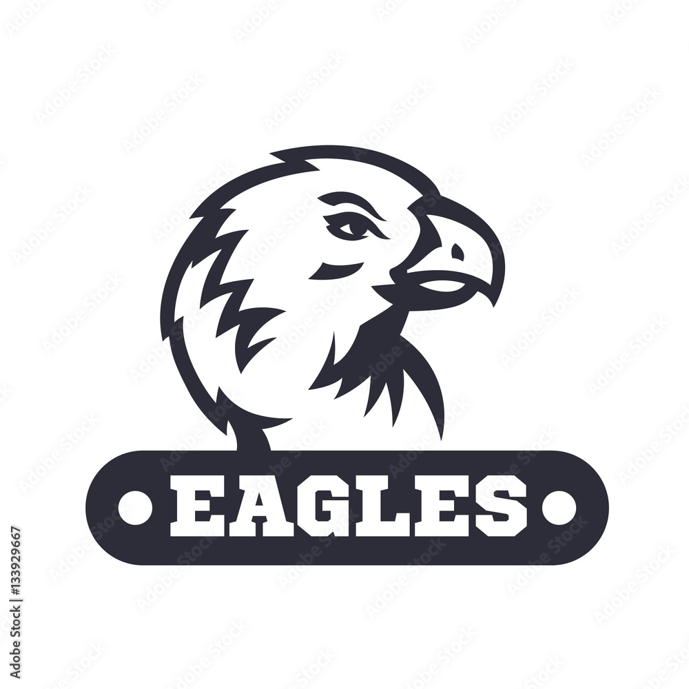 eagles logo, emblem on white, vector illustration Stock Vector | Adobe ...