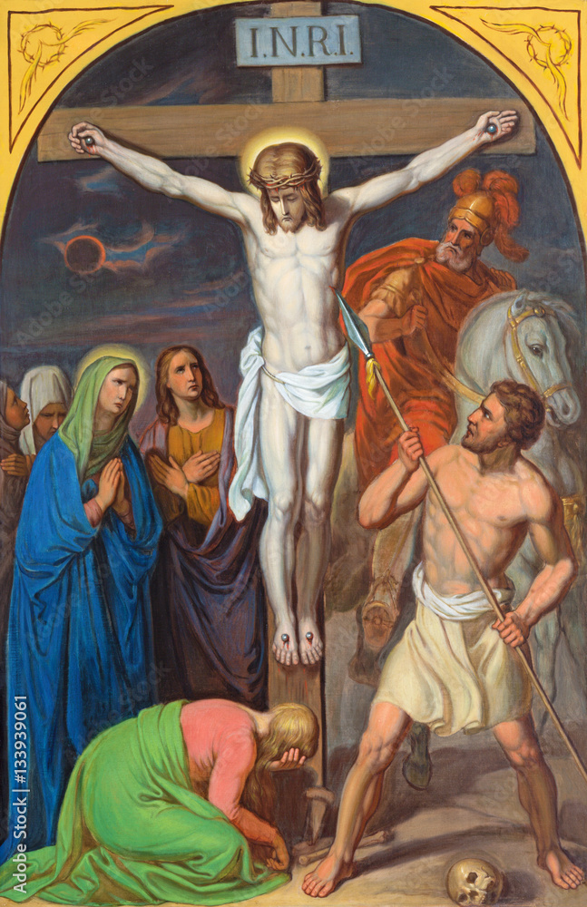 Jesus Dying On The Cross Painting