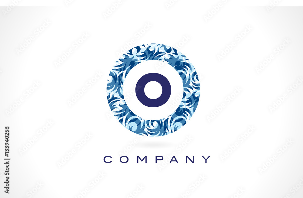 Letter O Blue Pattern Logo Design. Stock-Vektorgrafik | Adobe Stock