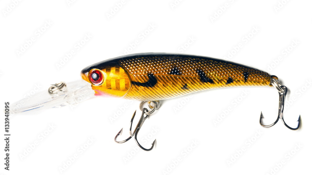 Fishing lure isolated on white Stock Photo | Adobe Stock