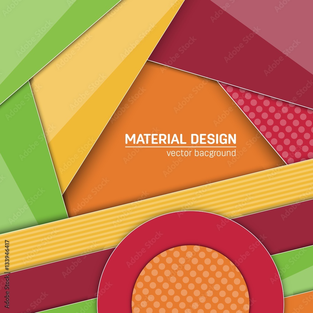 Vector material design background. Abstract creative concept layout ...