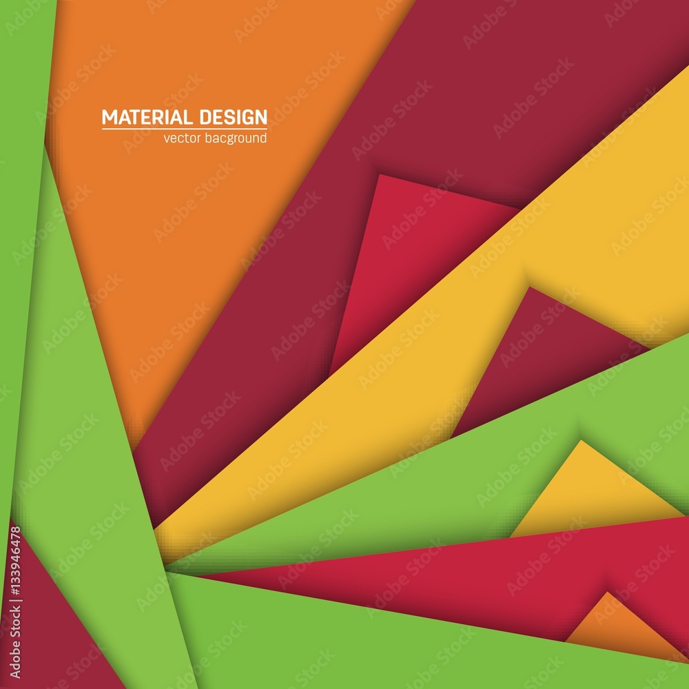 Vector material design background. Abstract creative concept layout ...