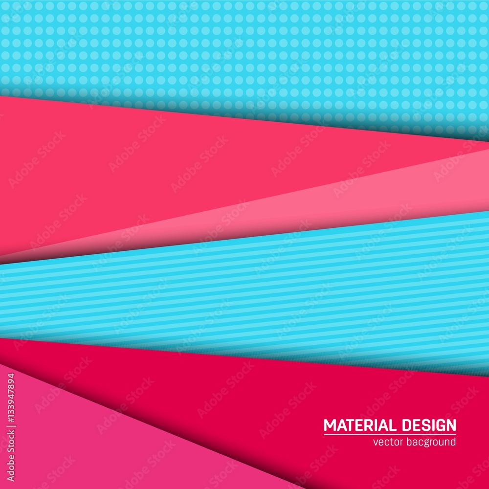 Vector material design background. Abstract creative concept layout ...