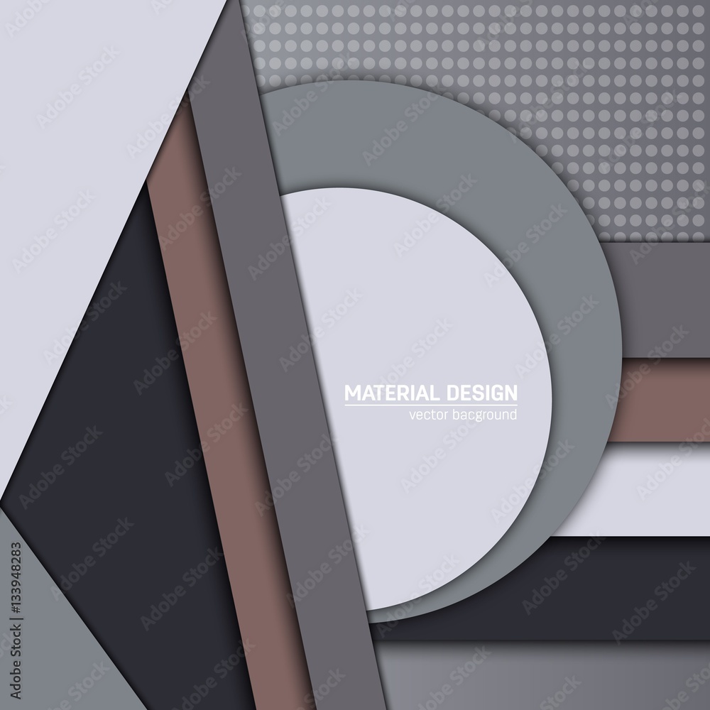 Vector material design background. Abstract creative concept layout ...