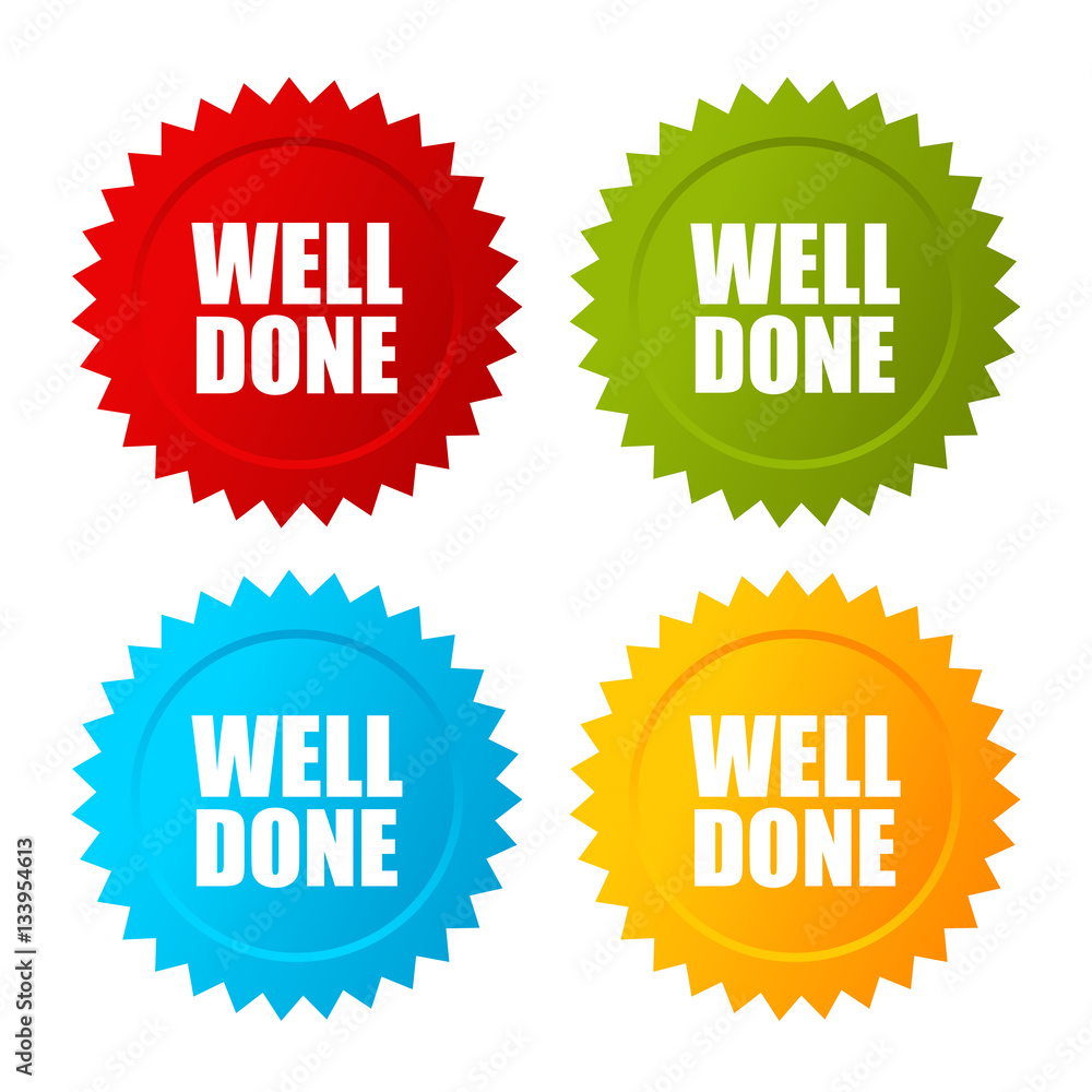 Well done vector star icon set Stock Vector | Adobe Stock