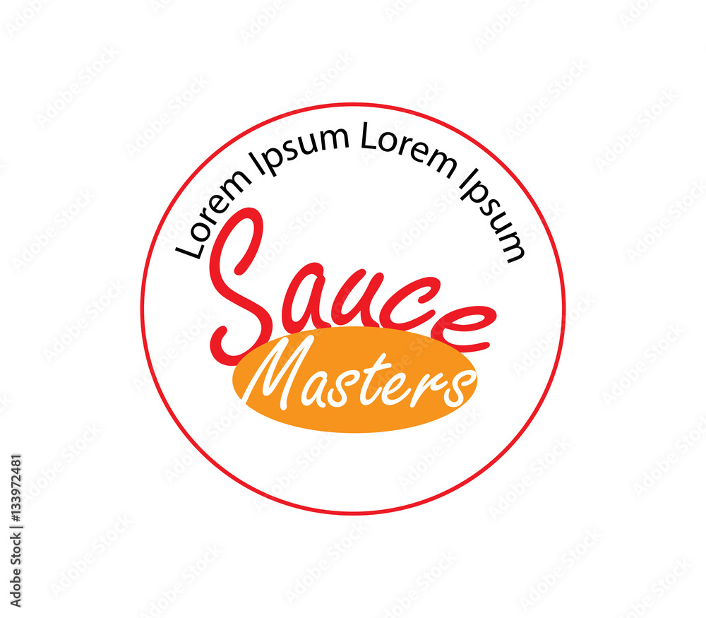 Sauce Master Logo Design Stock Vector | Adobe Stock
