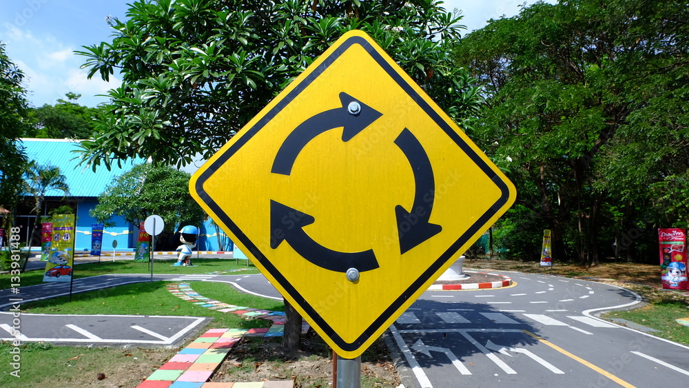 roundabout symbol Stock Photo | Adobe Stock
