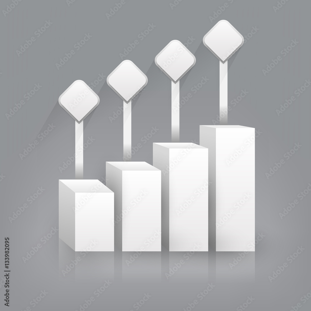 Business bar graph Infographic Stock Vector | Adobe Stock