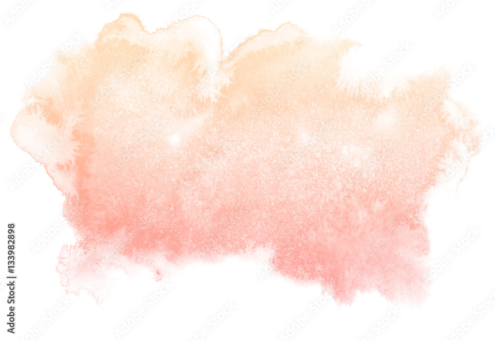 Abstract cream watercolor on white background.The color splashing on ...