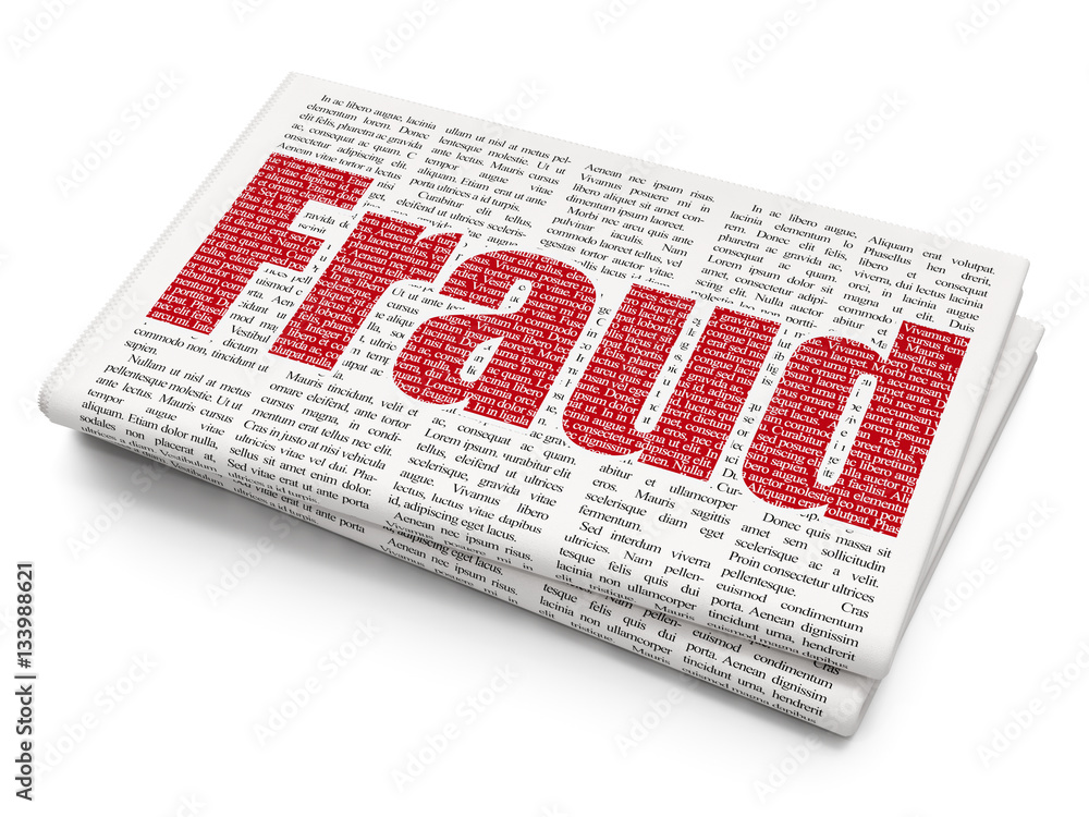 Security concept: Fraud on Newspaper background Stock Illustration ...