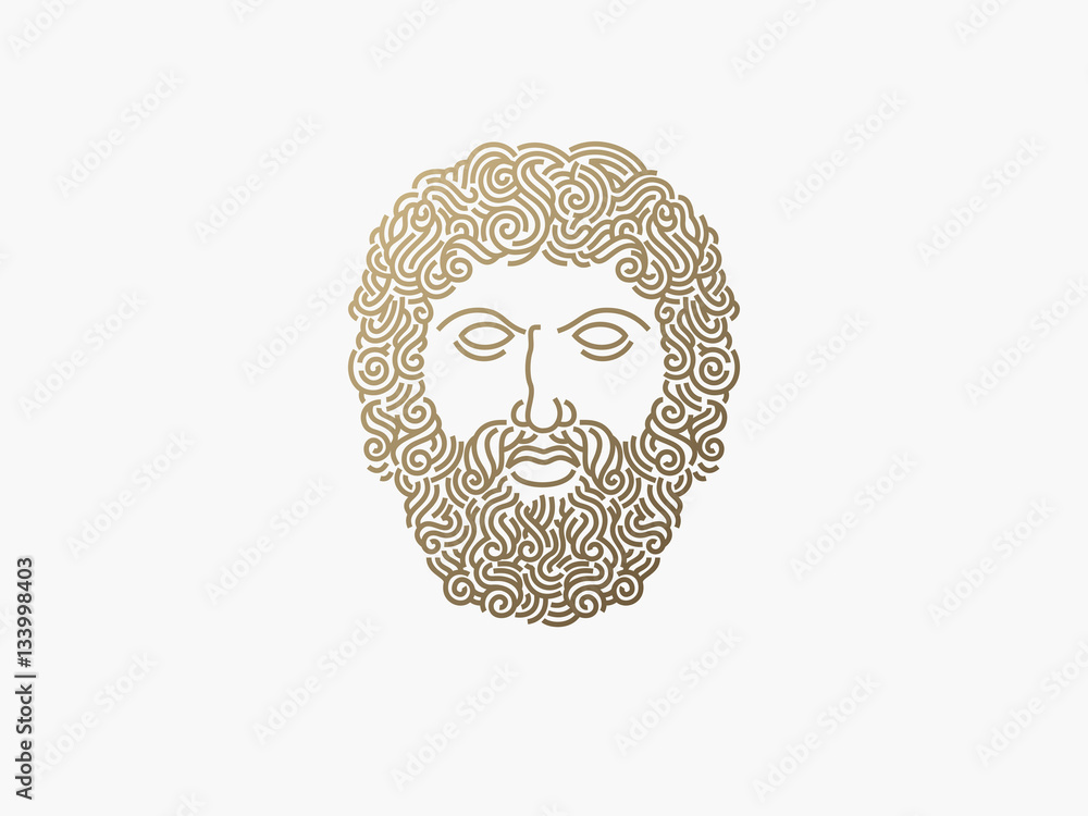 face logo design template. vector Stock Vector | Adobe Stock