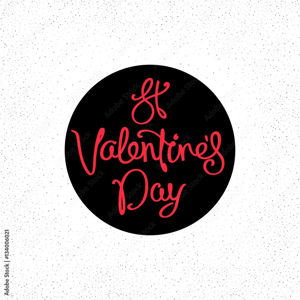 Vetor de Saint Valentine's Day label design. Simple trendy illustration ...