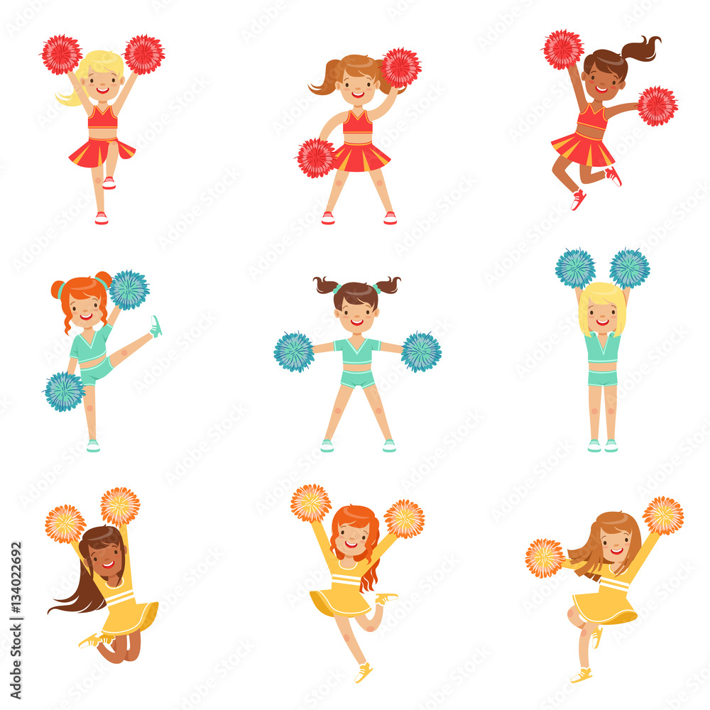 Cheerleaders Kids Clip Art