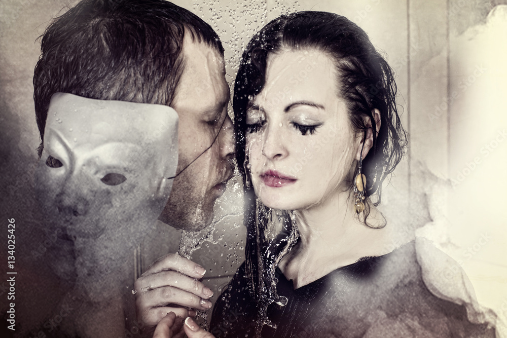 The man and the woman take a shower together Stock Photo | Adobe Stock