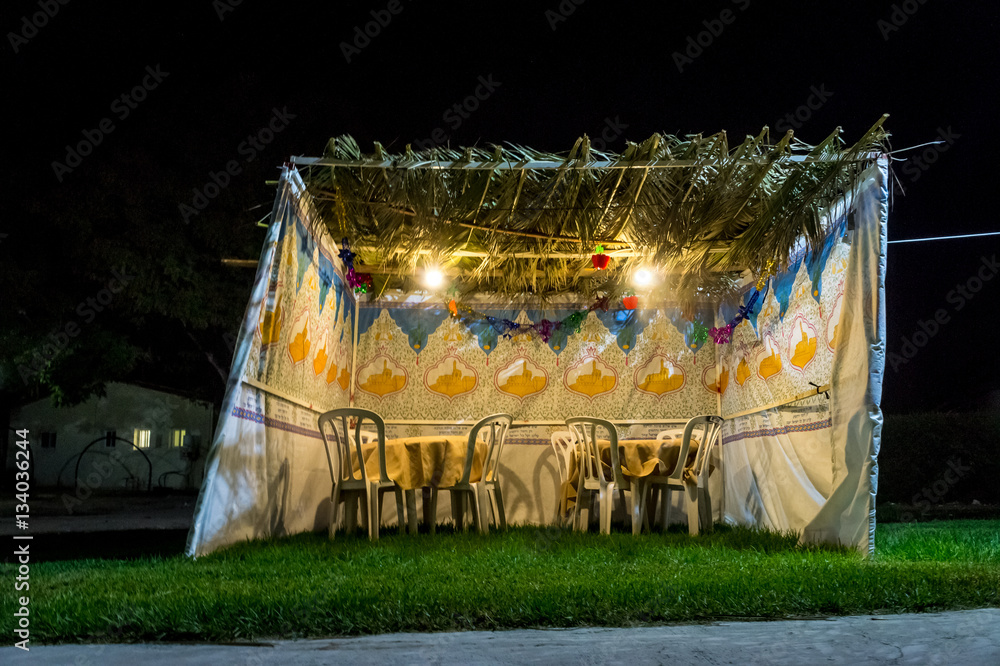 Sukkah - symbolic temporary hut for celebration of Jewish Holiday ...