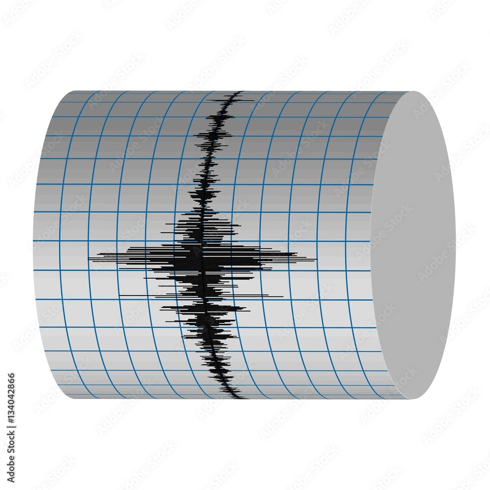 seismograph record seismic vibrations of the earthquake on the Richter ...