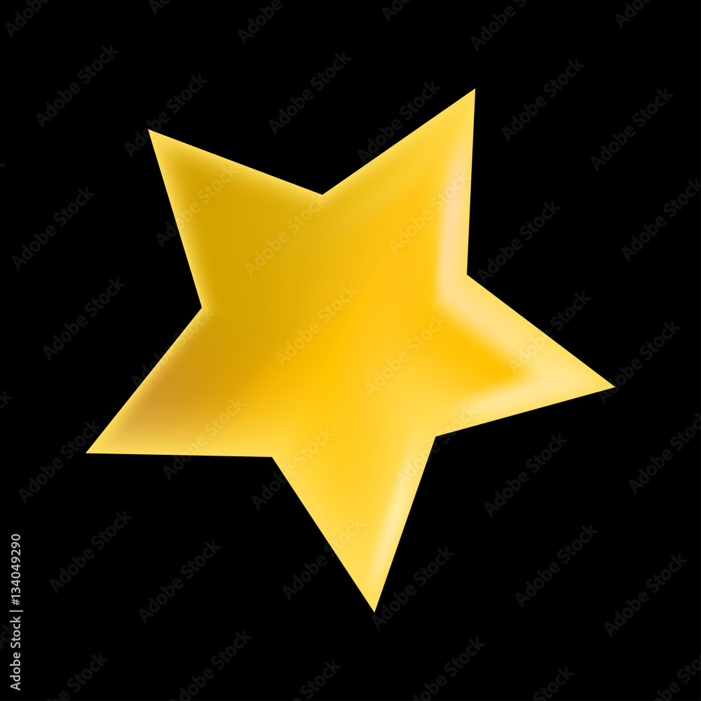 Gold star vector symbol icon design. Stock Vector | Adobe Stock