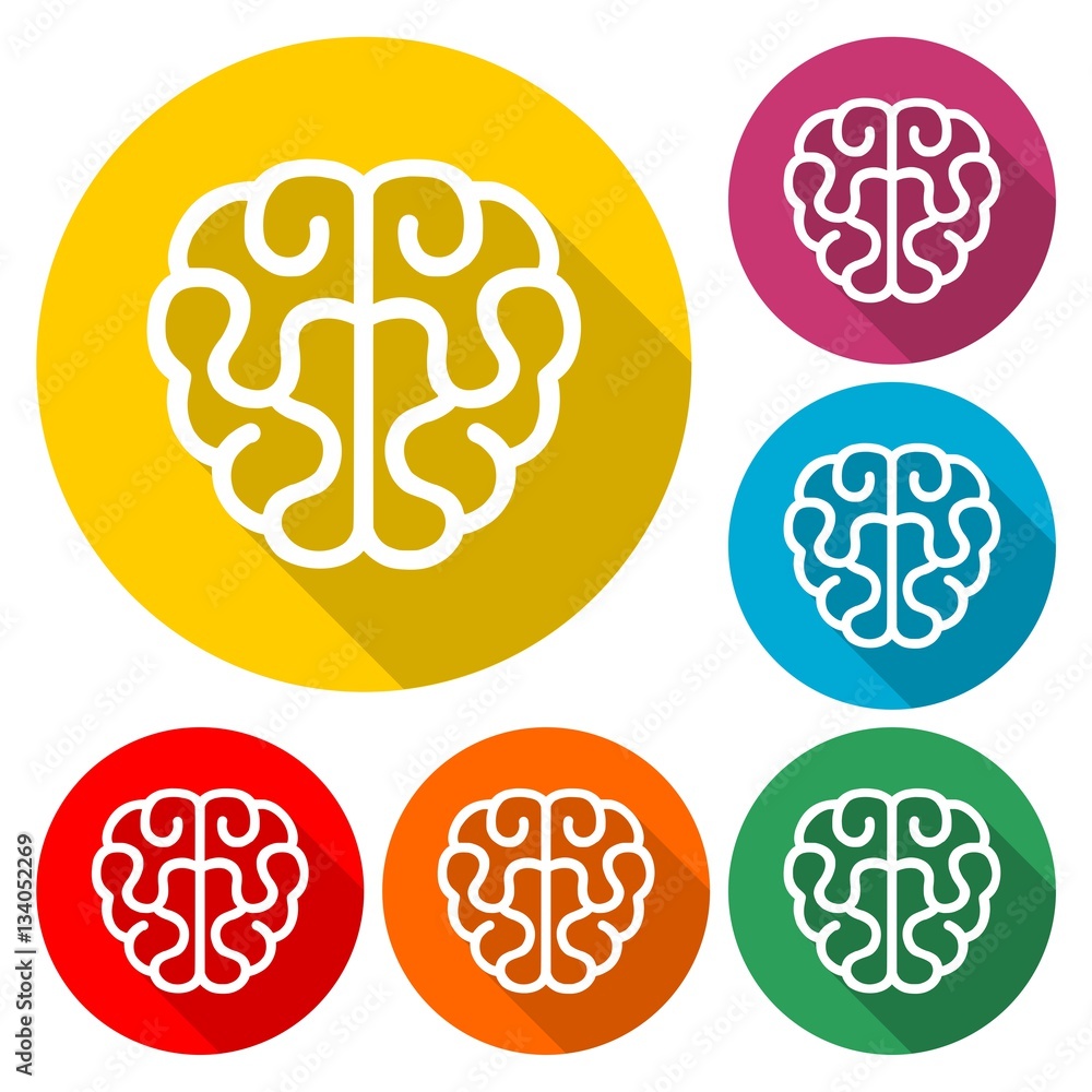 Human brain icon - vector Illustration Stock Vector | Adobe Stock