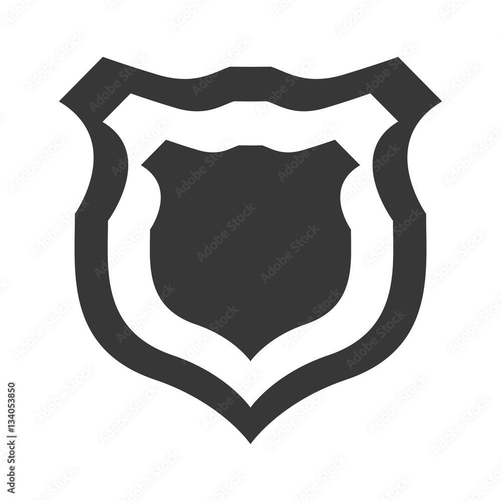 shield protection insignia security military icon vector illustration ...