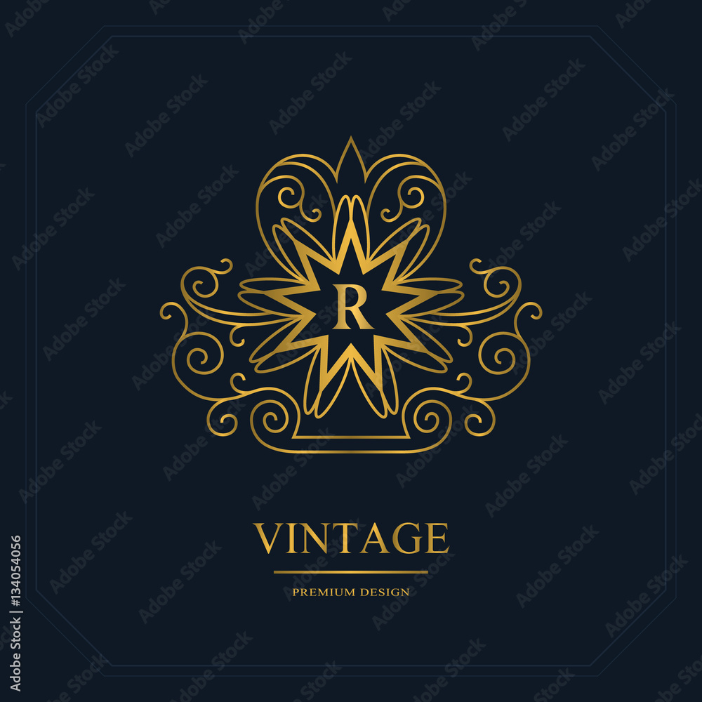 Monogram design elements, graceful template. Calligraphic elegant line ...