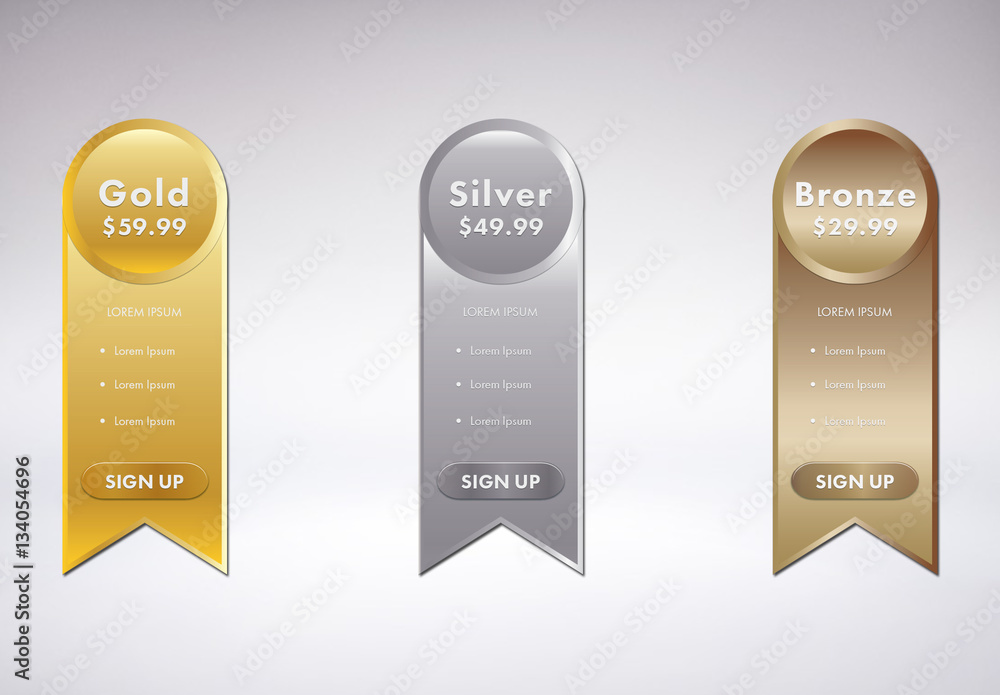 Tiered Price Guide 3 Stock Template | Adobe Stock
