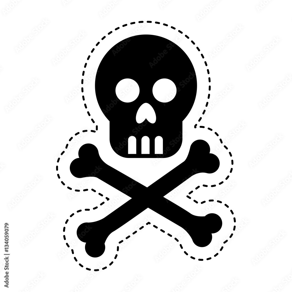 Hacker skull alert isolated icon vector illustration design Stock ...