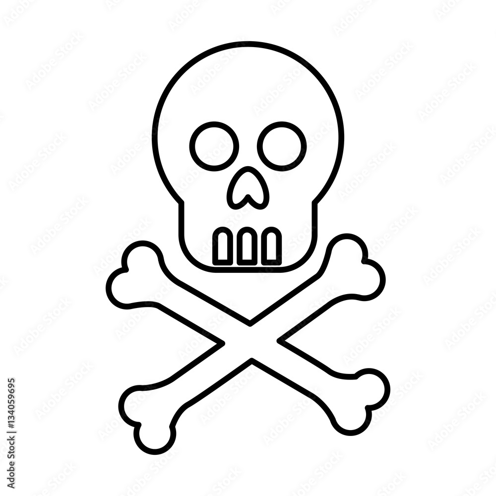 Hacker skull alert isolated icon vector illustration design Stock ...