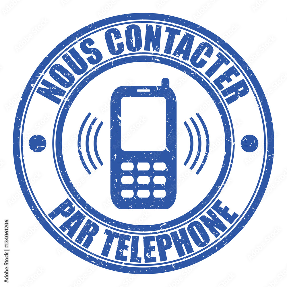 Logo nous contacter. Stock-Vektorgrafik | Adobe Stock