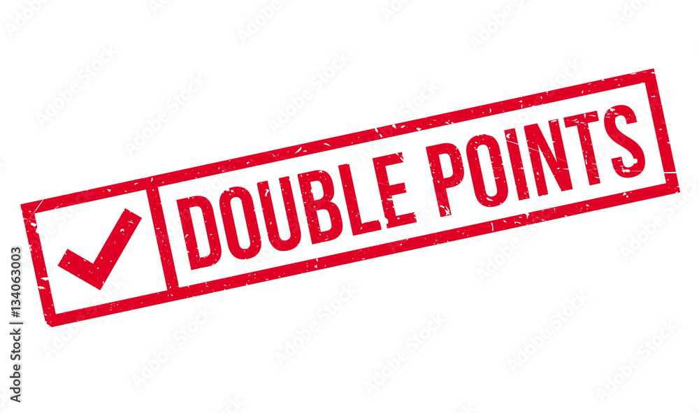 Double Points rubber stamp. Grunge design with dust scratches. Effects ...