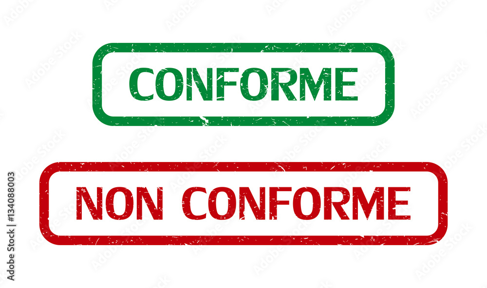 Vettoriale Stock Tampon conforme / non conforme. | Adobe Stock
