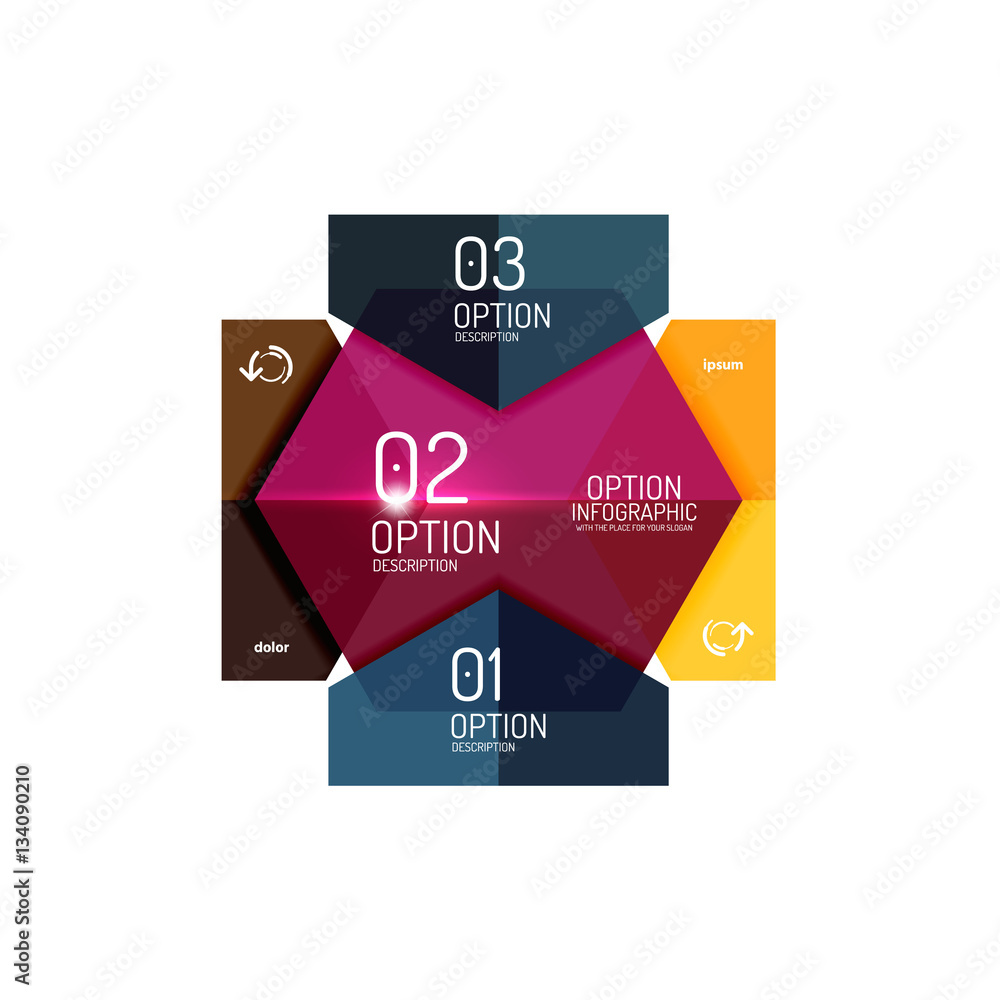 Infographic modern templates - geometric shapes Stock Vector | Adobe Stock