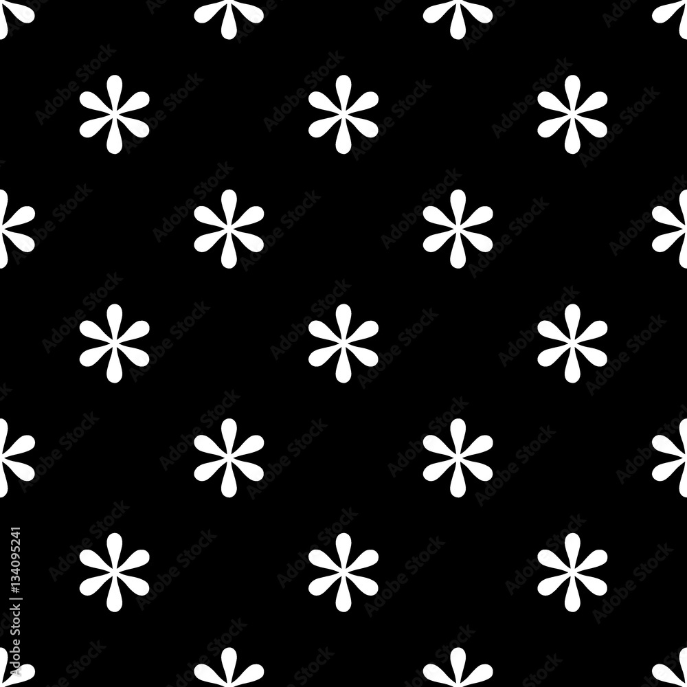 Seamless asterisk sign pattern on black Stock Vector | Adobe Stock