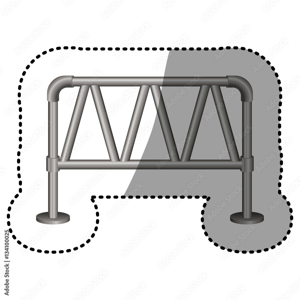 dotted sticker structure of road sign information vector illustration ...