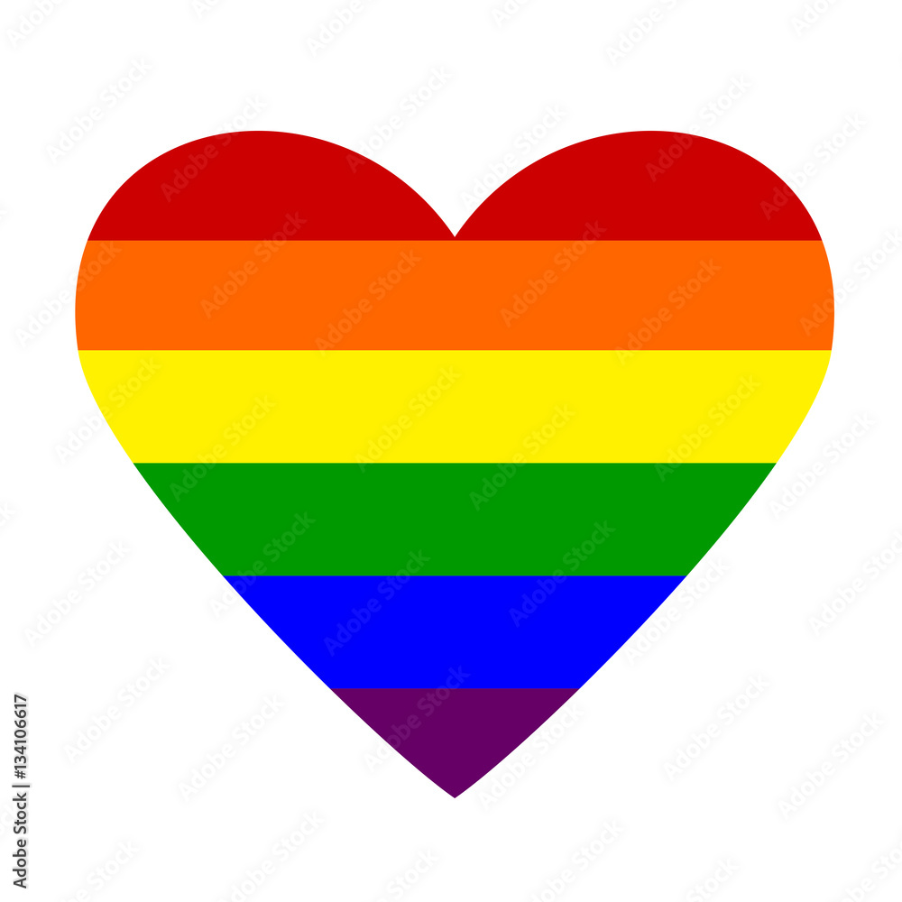 rainbow heart Stock Vector | Adobe Stock