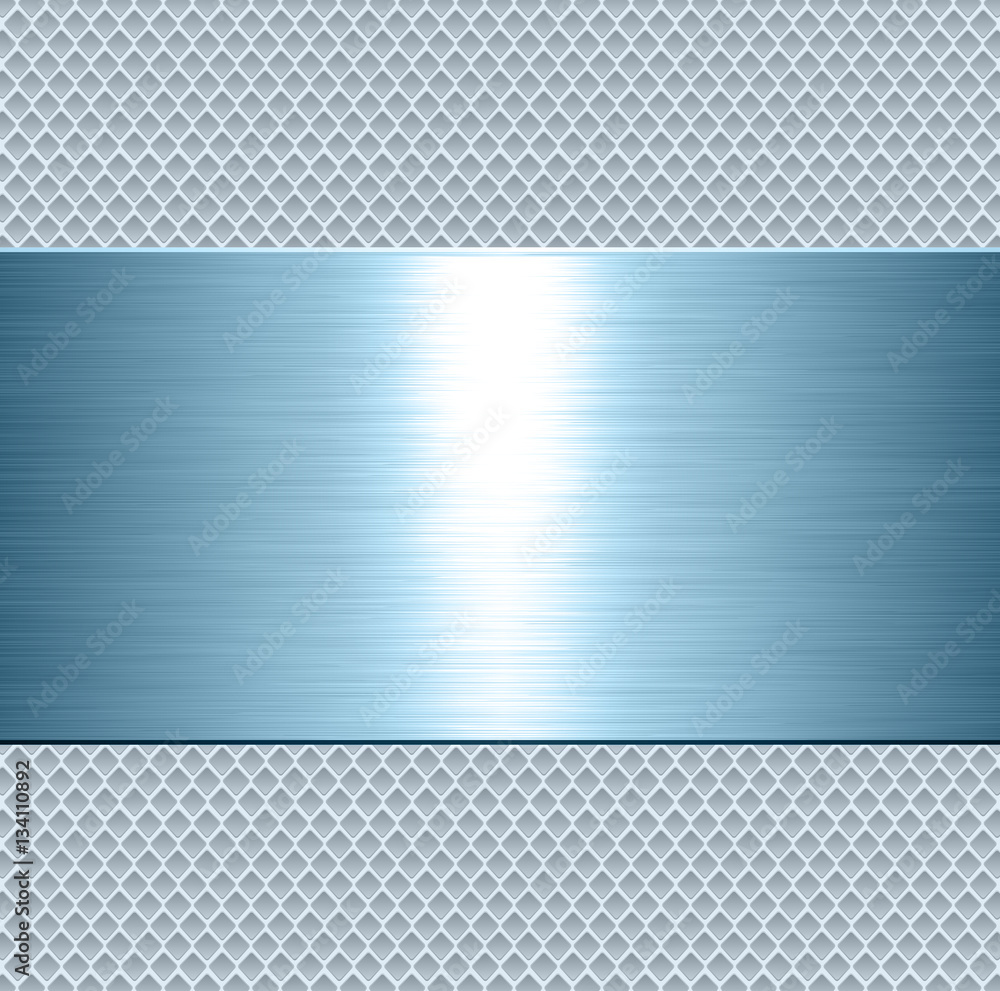 Metallic background, blue metal plate texture Stock Vector | Adobe Stock