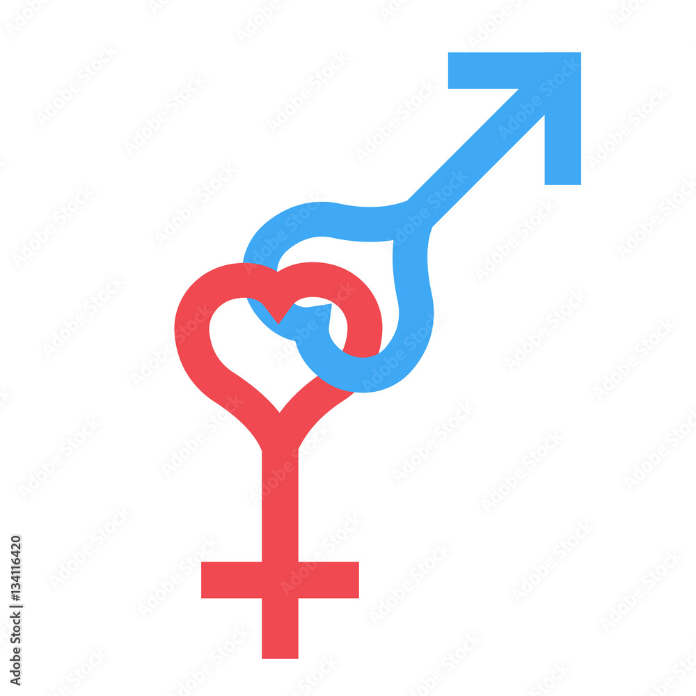 Sex Heart Symbol Gender Man And Woman Symbol Male And Female Abstract