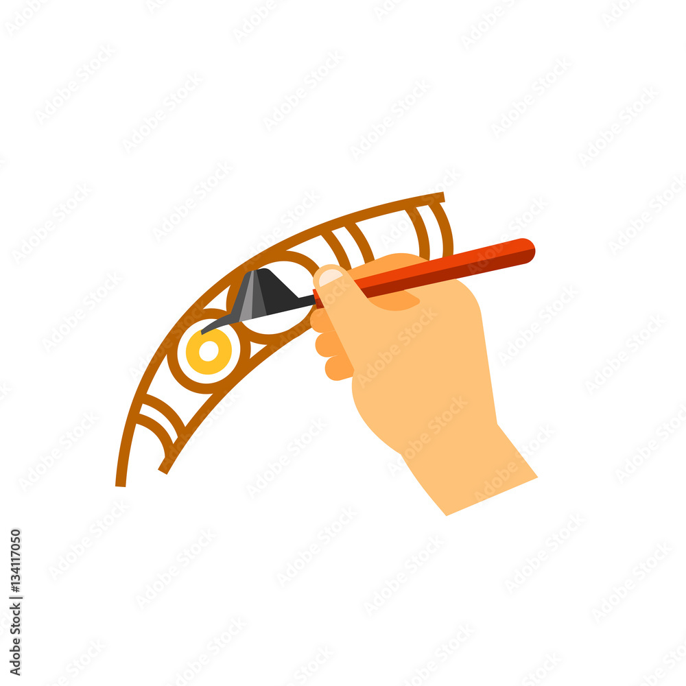 Creating traditional batik canting icon Stock Vector | Adobe Stock