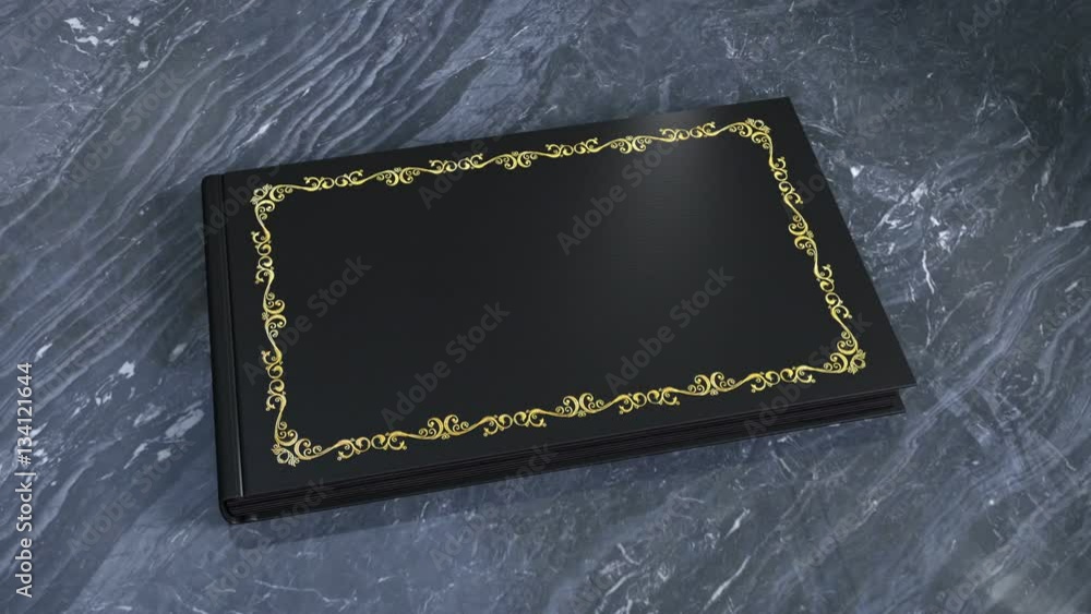 Video album opening. Three animated books. Books is opening to the ...