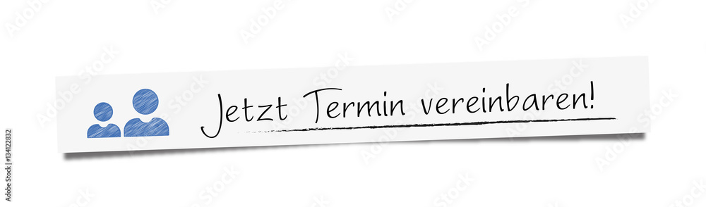 Jetzt Termin vereinbaren! Stock-Vektorgrafik | Adobe Stock