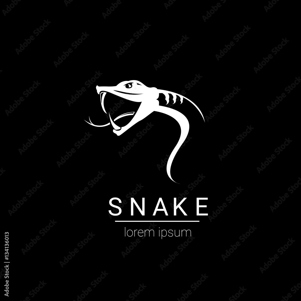 vector snake simple logo design element. Stock Vector | Adobe Stock