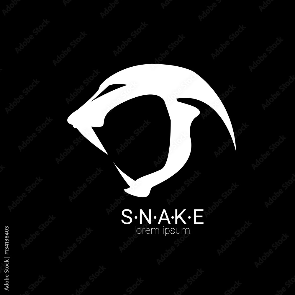 vector snake simple logo design element. Stock Vector | Adobe Stock