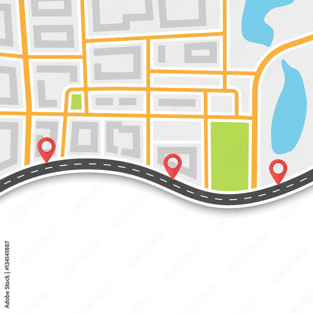 Road Map Background Clipart