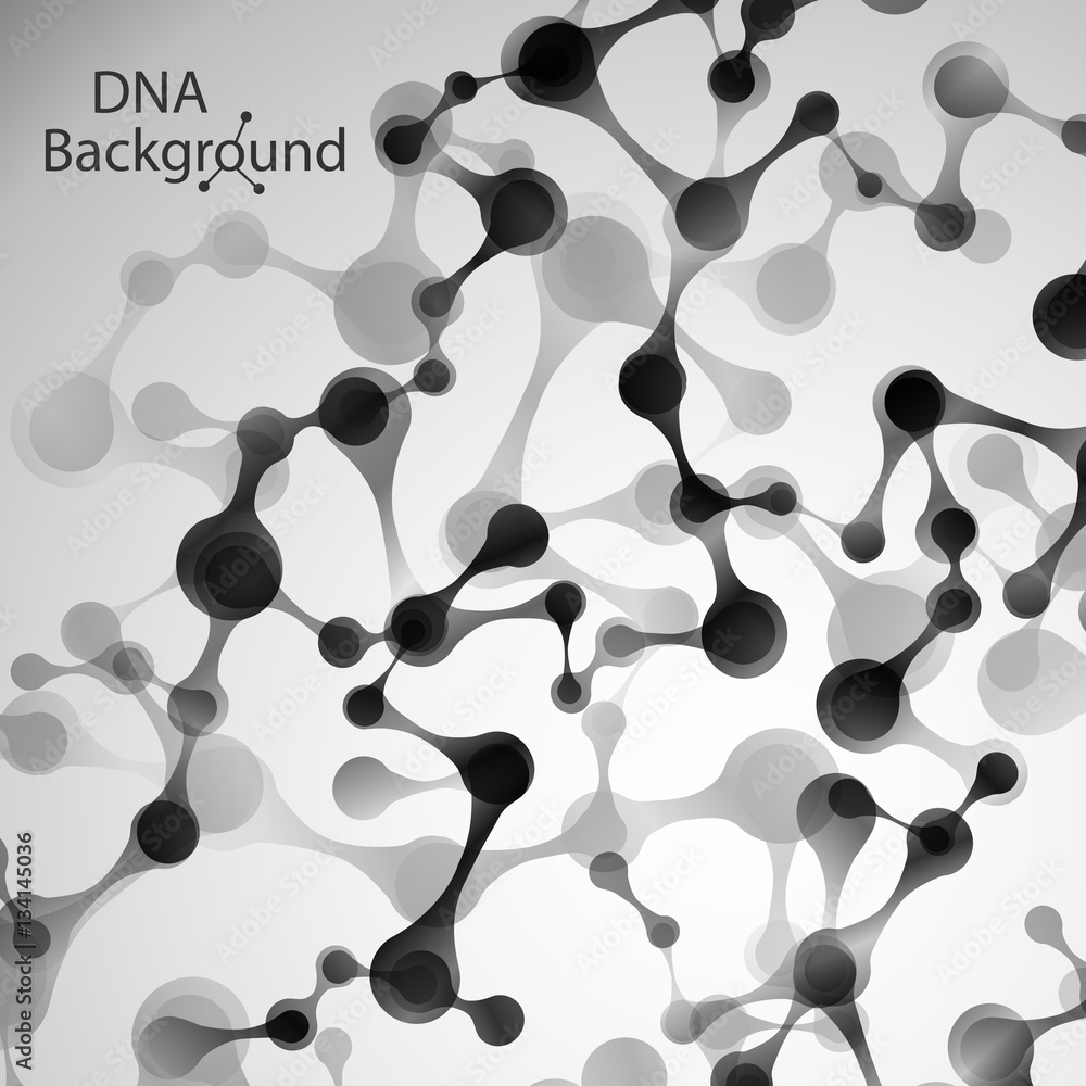 Abstract DNA background. Vector illustration. Beautiful structure of ...