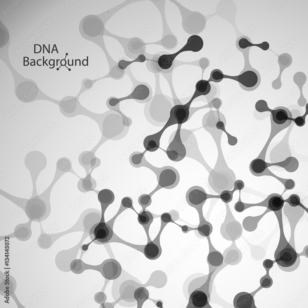 Abstract DNA background. Vector illustration. Beautiful structure of ...